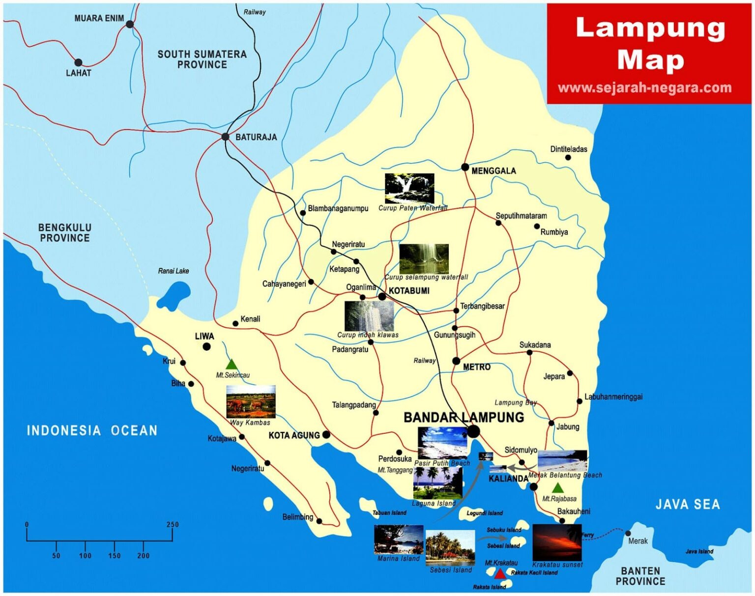 Peta Topografi Bandar Lampung